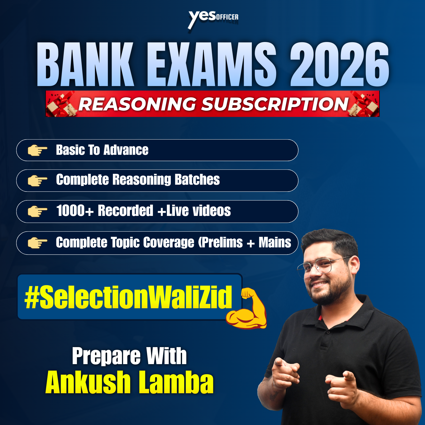 Complete Reasoning Course Prelims + Mains By Ankush lamba – Yes Officer